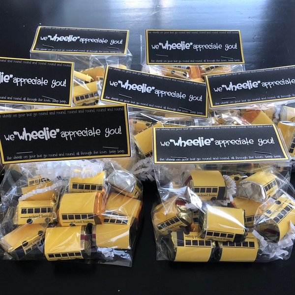 School Bus Candy Wrapper Instant Download, Bus Driver Appreciation, Bus ...