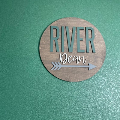 24 Inch Arrow Name Sign Adventure Theme Sign Baby Name Sign Arrow Theme ...