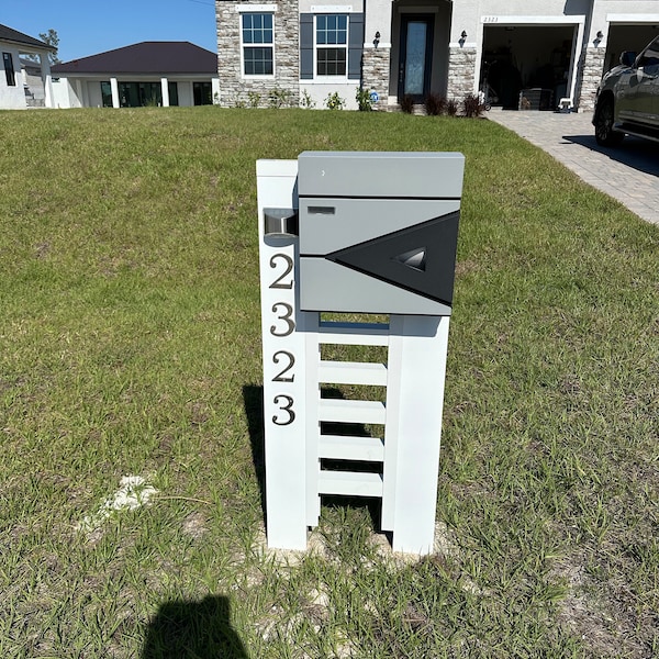 Modern Locking Aluminum Mailbox for Outdoor Use – Durable Stand - Etsy