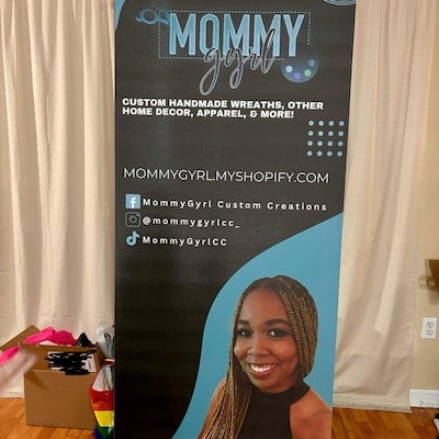 Custom Start-up Show Bundle: Personalized Canopy Banner & Logo Table ...