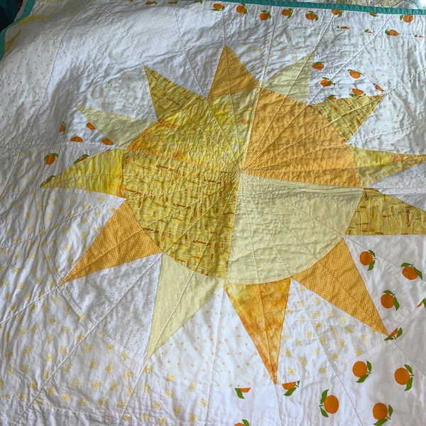Jumbo Sunshine PDF Baby and Throw Quilt Pattern || Modern Baby Blanket ...