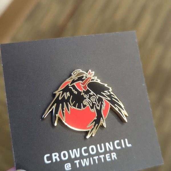 Crow Cowboy "yeecaw" Enamel Pin - Etsy