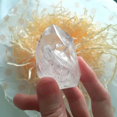 Grade AAA Lemurian Tower With Barcodes and Self-healed Semi-polished ...
