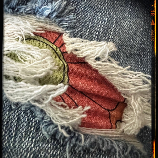 Blue Stripe Patch, Iron on Patches, Patches for Jeans, Easy to Apply ...