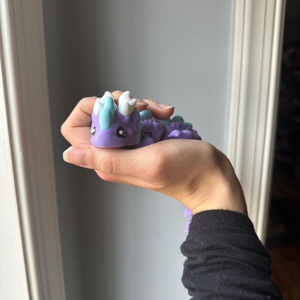 Articulated Dragon Fidget Toy, 3D Printed Poseable Dragon, Fantasy ...