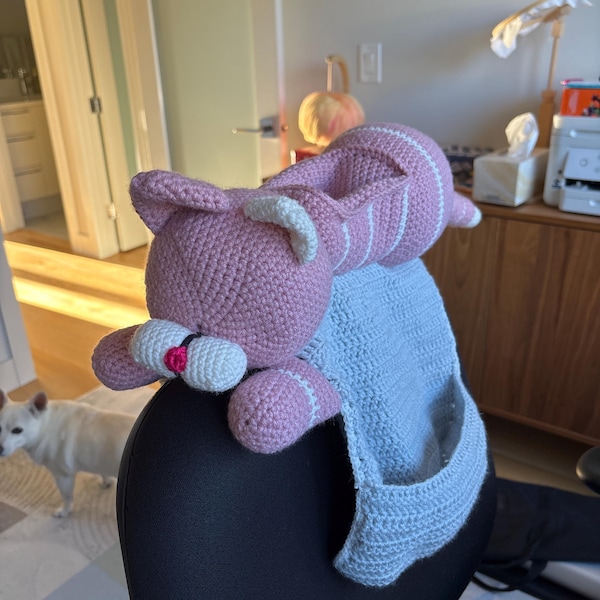 Crochet Cat Sofa Organizer Pattern, Arm Rest Organizer, Couch Caddy PDF ...
