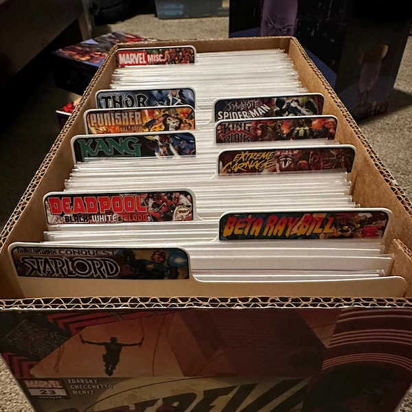 Custom Comic Books Divider Labels, Comic Labels, Comic Stickers ...