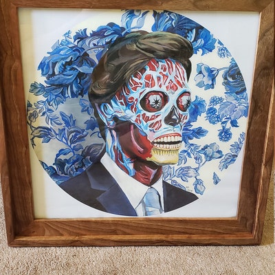 Consume Art Oil Painting Art Print They Live Floral Painting Alien Art ...