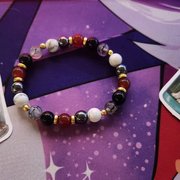 Lute Hazbin Hotel Real Crystal Bead Bracelet - Etsy