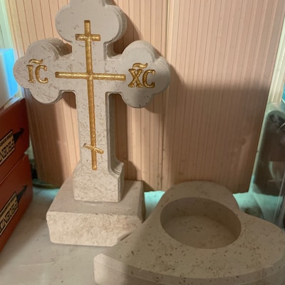 Orthodox Standing Cross, Made of the Limestone, Religious Gift - Etsy