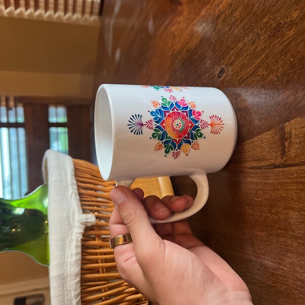 Coffee , Tea, Latte, Chai Mug, Indian, Pichwai Art, Ethnic, Tribal ...