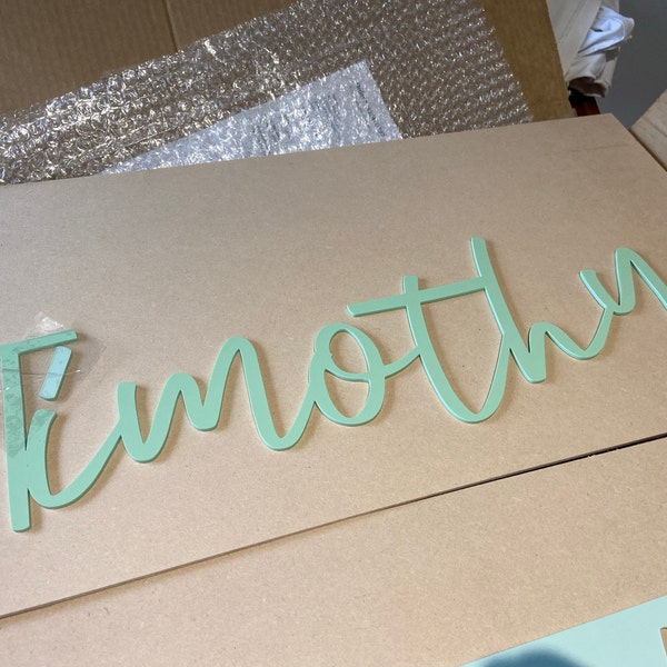 Pink Acrylic Name Sign - Personalised Nursery Sign- Personalised Name ...