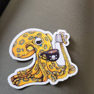 Octobaristas Octopus Coffee Sticker Set Sheet, Barista Trendy Gift for ...