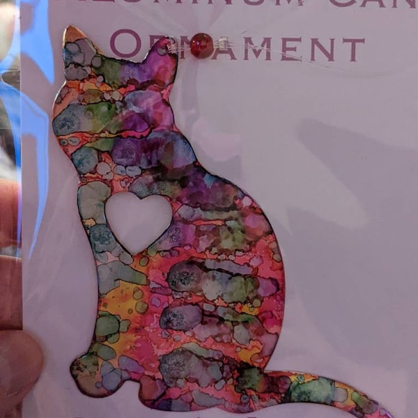 Love Cat Ornament Recycled Aluminum Cans - Etsy