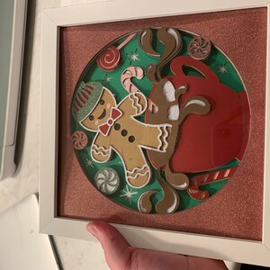 Gingerbread Shadow Box Svg, Shadow Box Svg, Christmas Shadow Box Svg ...