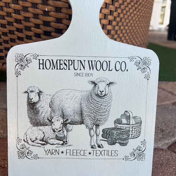 Vintage Image Advertising Labels Furniture Transfers Homespun Wool ...