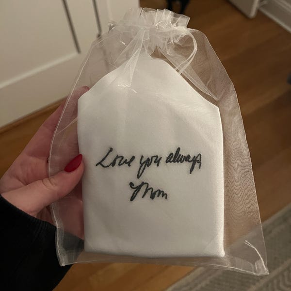 Personalized Love Message Embroidered Heart, Add Your Own Text Heart ...