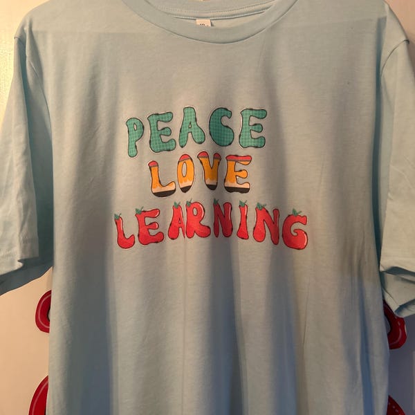 Peace Love First Grade Shirt for First Grade Teacher Peace Love Teach T ...