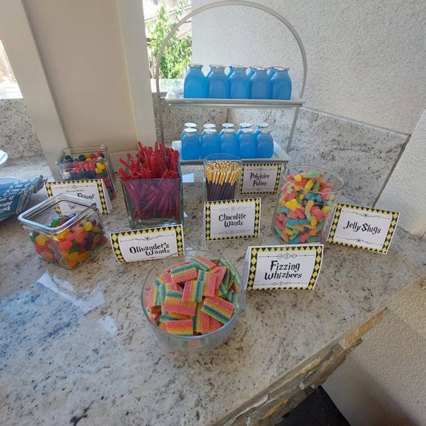 Enchanted Wizard Party Water Bottle Labels, Magic Party Water Bottle ...