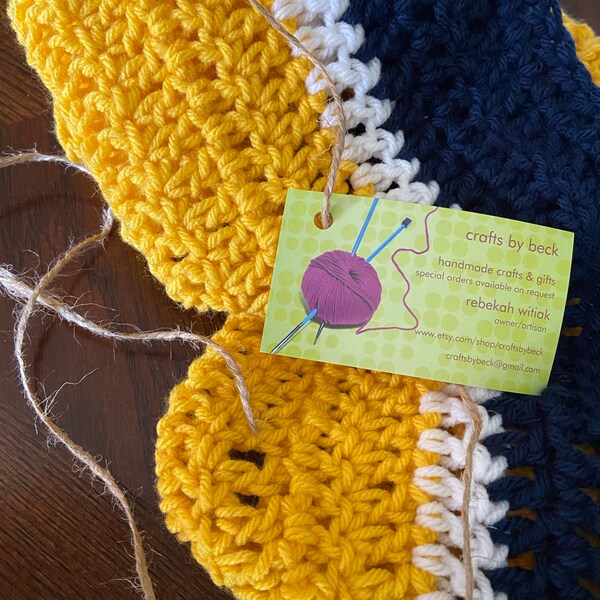 Crochet Team Colors Buffalo Sabres, Notre Dame, Michigan, Infinity ...