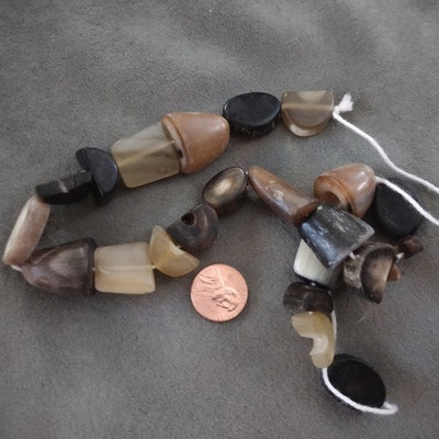 20 Natural Horn Chunk Beads: Natural Horn Beads Genuine Horn Beads ...
