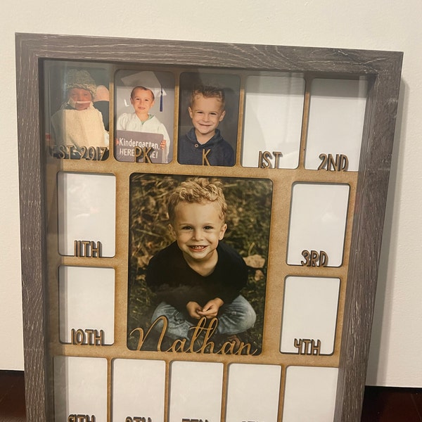 Custom PK-12 Photo Frame for Children - K Through Graduation - Etsy