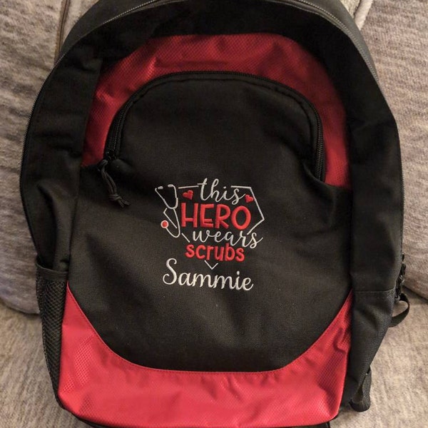 Personalized Nurse Backpack Custom Embroidered RT Respiratory Therapist ...