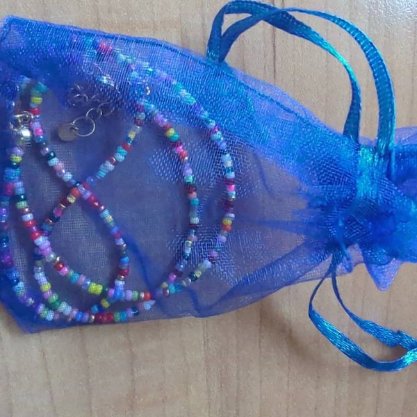 Aruba - Handmade, Colorful Beaded Necklace With Mini Seed Beads ...