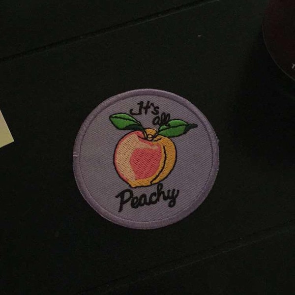 Its All Peachy! Embroidered Peach Patch, Fruit Patch, Iron on Patch ...