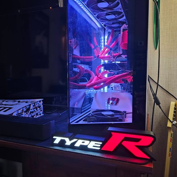 3D Printed Honda Civic Type R Desk LED Light Box - Etsy