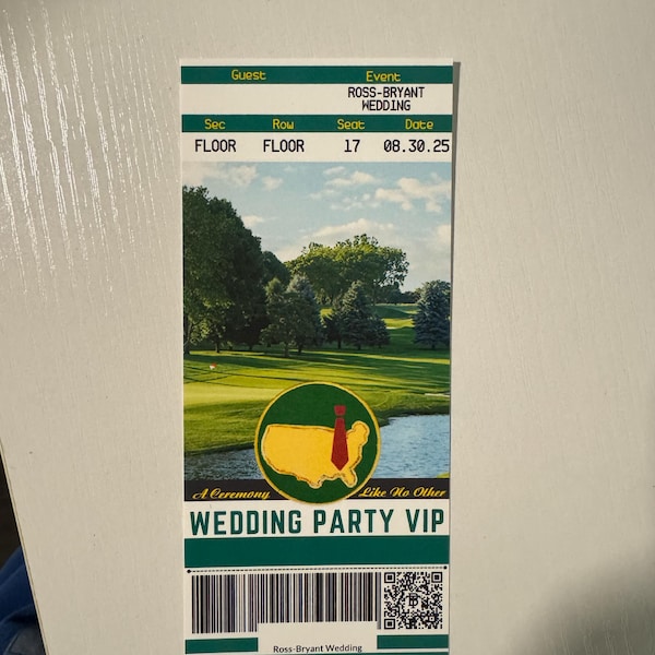 Groomsmen Proposal Ticket Golf – Personalized Masters Groomsmen Gift ...