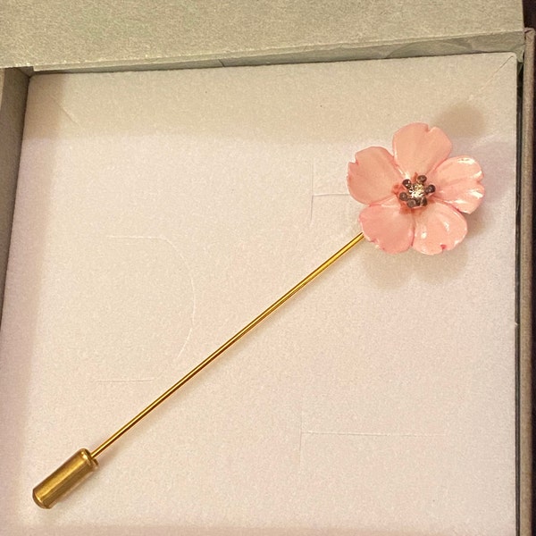 Pink Cherry Blossom Pin Brooch/ Wedding Pin Brooch/ Flower Pin/ Pink ...
