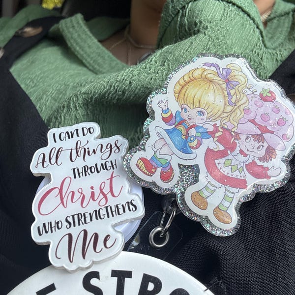 Grumpy Bear With Coffee Inspired Badge Reel,cna, RN, Nurse, Glitter ...