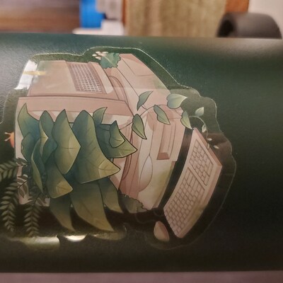 Alien Winking Cat Sticker Glitter Sticker 90's Nostalgia Cat Face ...