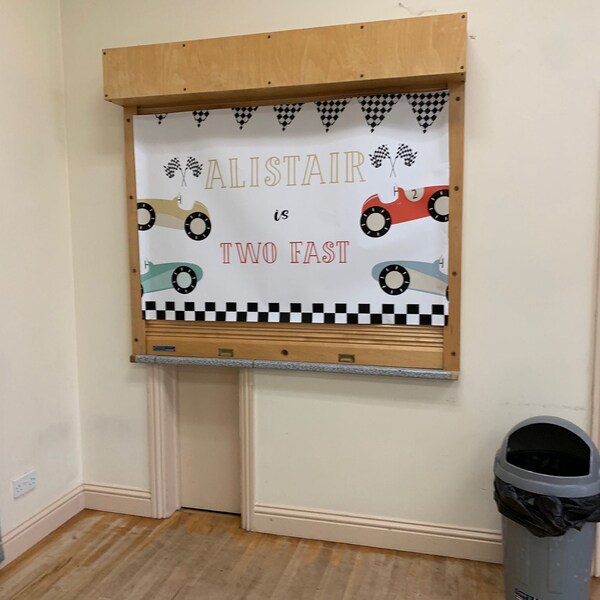 Personalised Car Backdrop, Two Fast Backdrop, Modern Race Car, Vintage ...