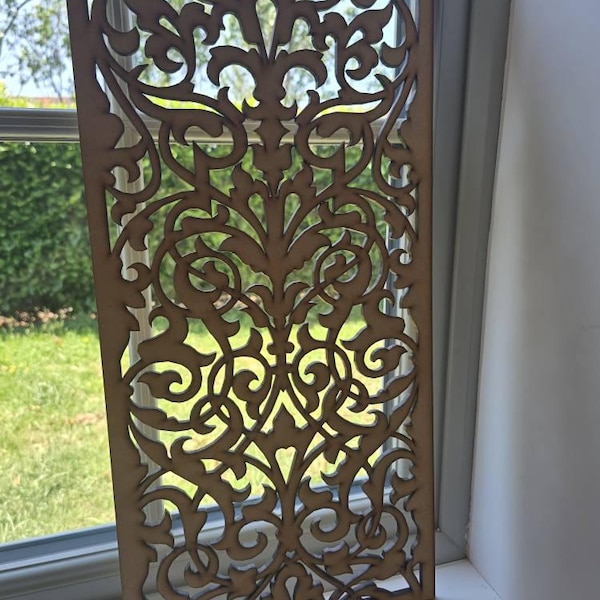 Art Deco Trellis Column Decorative Screen for Radiator Cabinets | Laser ...