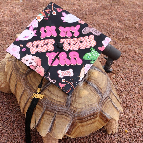 Personalized in My Vet Tech Era Printed Graduation Cap Topper ...