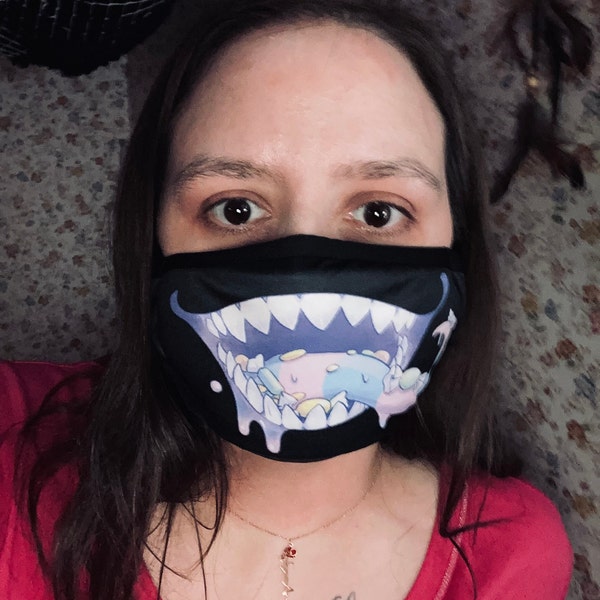 Candy Monster Creepy Cute Dust Face Mask With Filter Pocket - Etsy