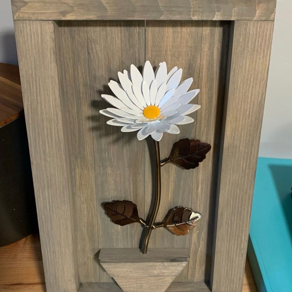 Personalized Gift - Framed Metal Daisy for Iron 6th Anniversary - Etsy