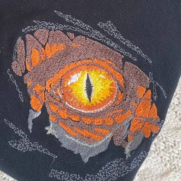 Dragon Eye Machine Embroidery Design, Scary Dragon Eye Embroidery ...