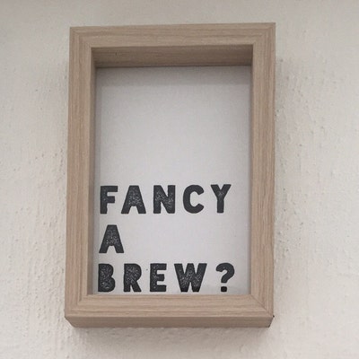 Fancy A Brew // Tea // Coffee // Prints // A4 // A5 // Home - Etsy