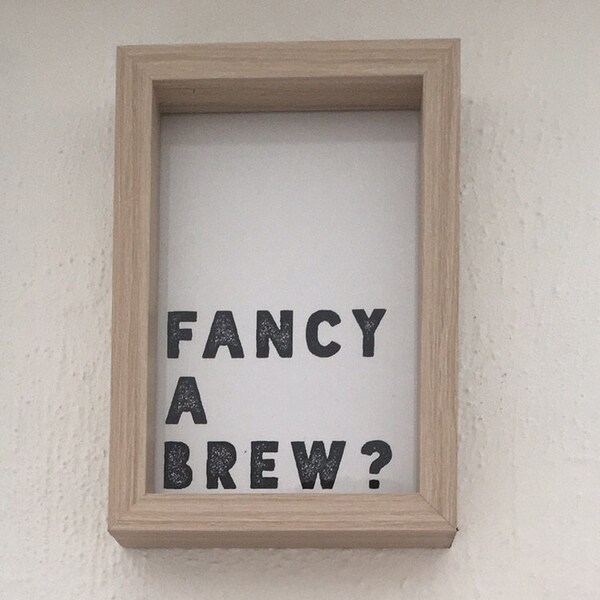 Fancy A Brew // Tea // Coffee // Prints // A4 // A5 // Home Decor ...