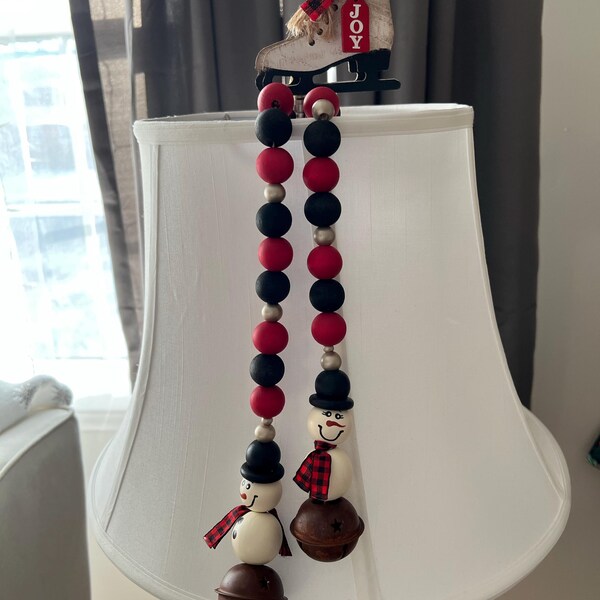 Farmhouse Candy Canes, Wood Bead Candy Canes, Christmas Home Decor ...