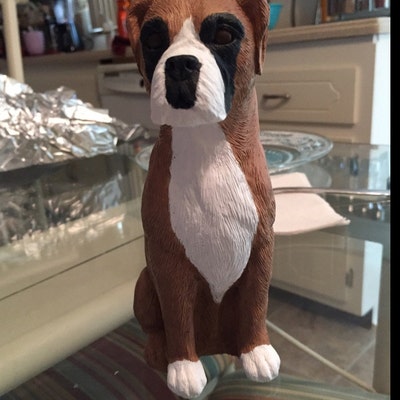 Boxer Dog Statue, Concrete Statues, Boxer Statue, Boxer Memorial, Pet ...