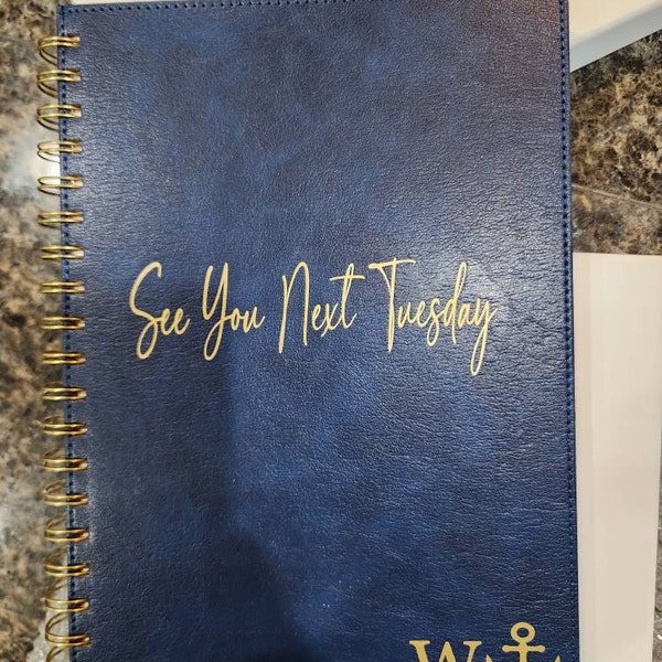 Custom Spiral Executive Journal Notebook, Personalized Spiral Vegan ...