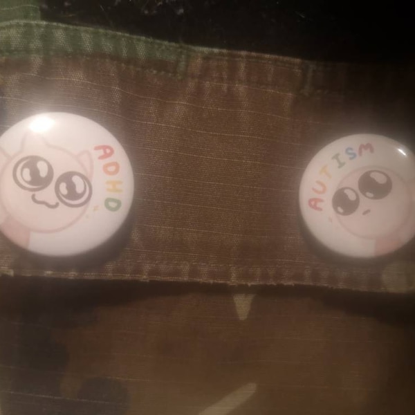 Autism & ADHD Button Badges | Ionzy's Studio - Etsy