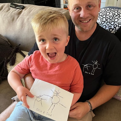 Custom Kids Art Embroidered Tshirt or Personalised Hoodie, Sentimental ...