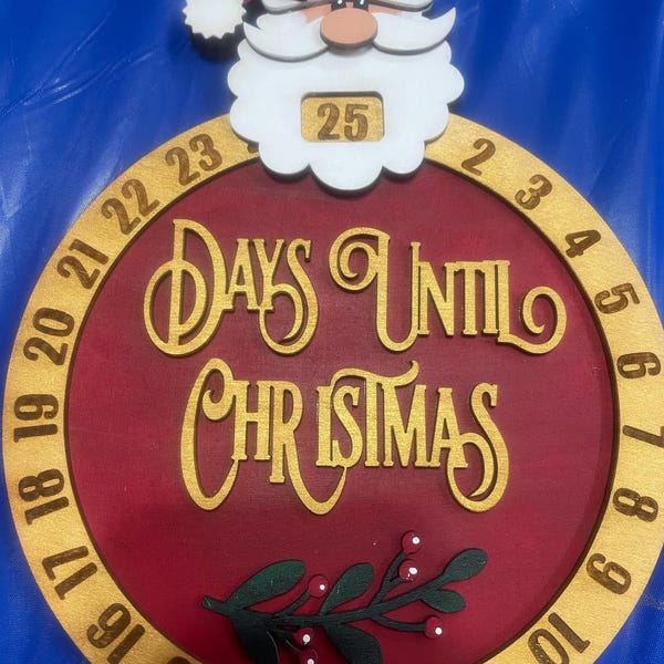 DIY Kit- Santa Clause Countdown to Christmas- Days Until Christmas ...