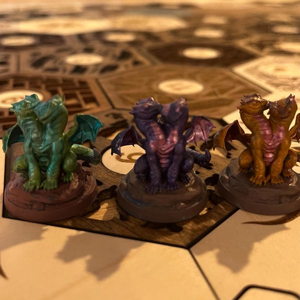 Dragon Wyrmlings 3D Printed Dungeons and Dragons Mini Dnd Miniature ...