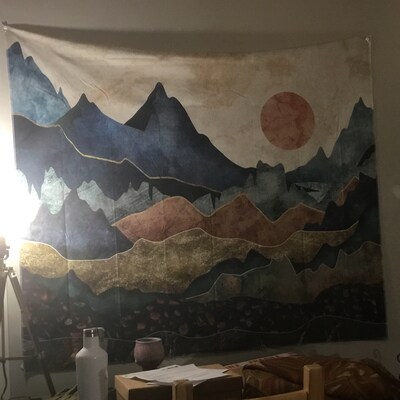 Snowy Mountain Tapestry Mountain Landscape Tapestry in - Etsy